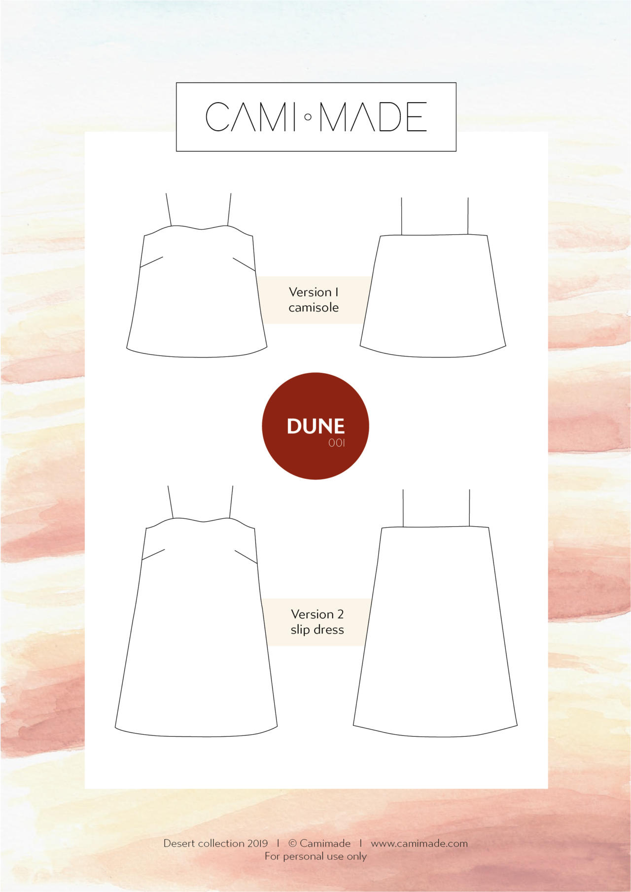 A simple and easy to sew camisole pattern - CAMIMADE