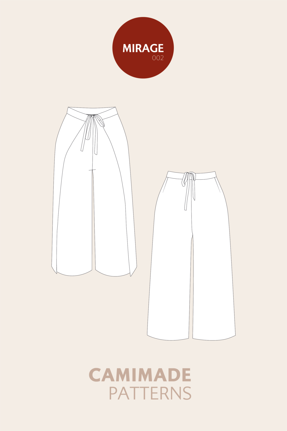 Culottes and trousers pattern - MIRAGE - CAMIMADE