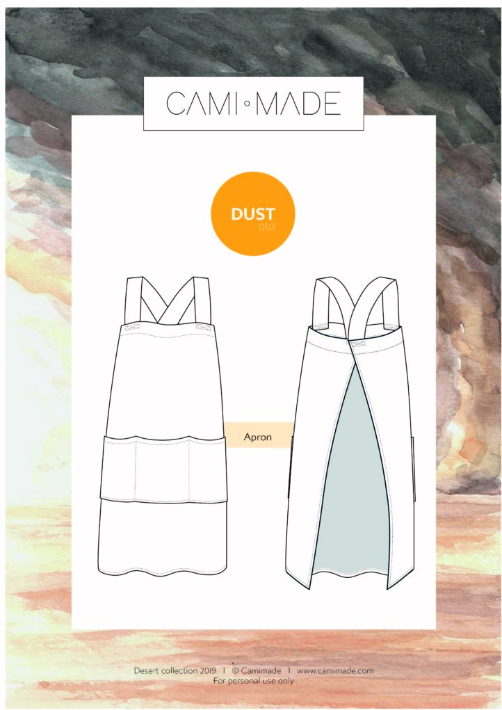 Cross back apron pattern for beginners - CAMIMADE
