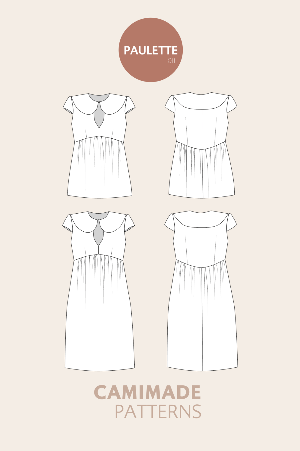 Dress and blouse pattern - PAULETTE - CAMIMADE