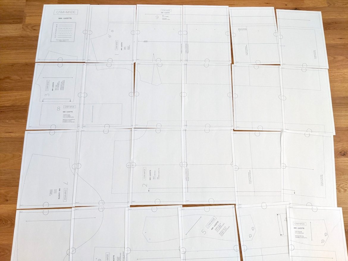  how to assemble PDF sewing patterns layout CAMIMADE
