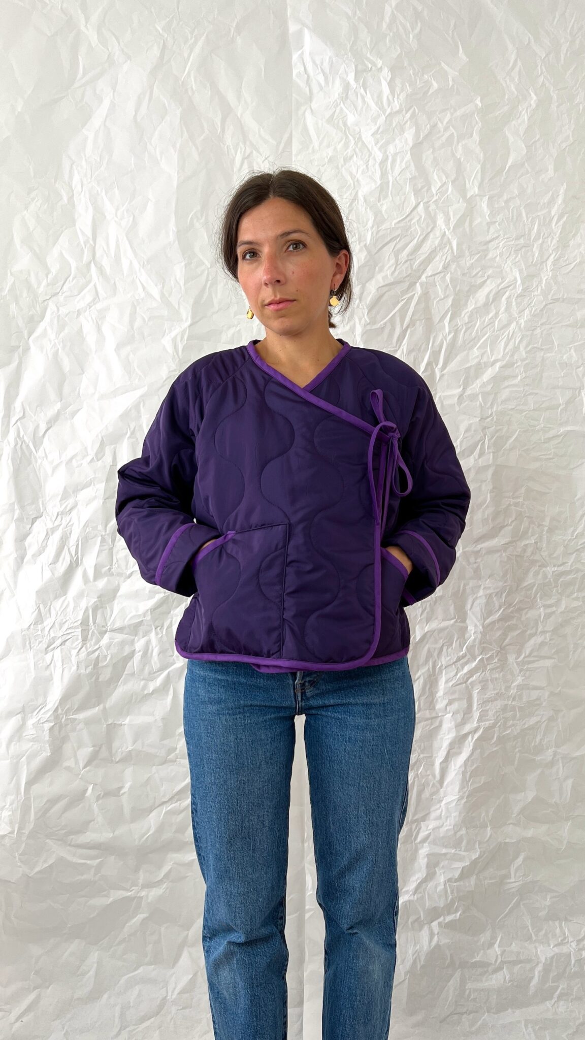 Wrap quilted jacket pattern - COQUILLAGE - CAMIMADE