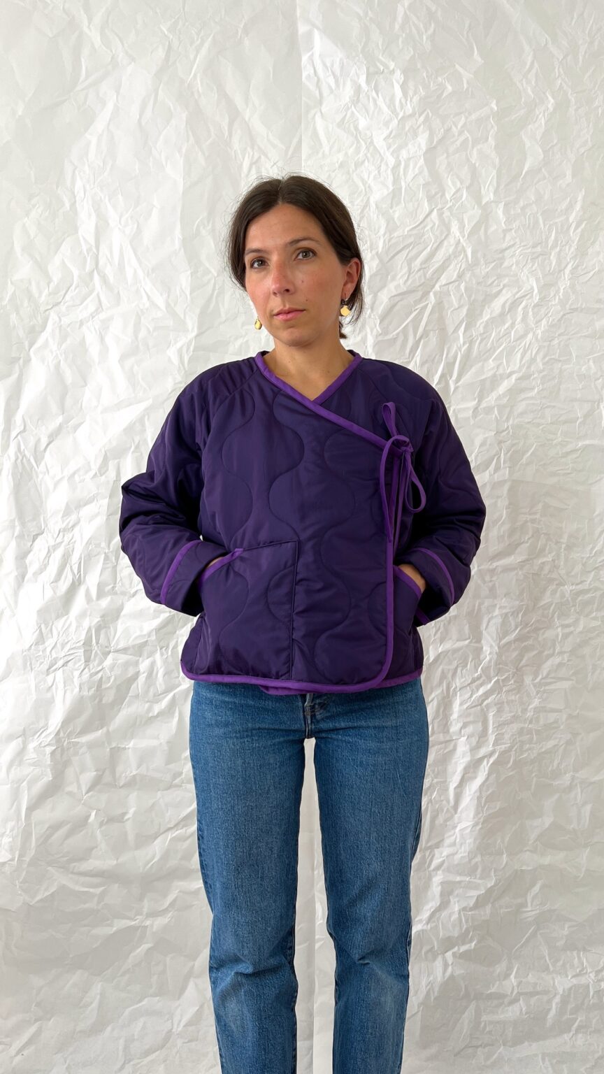 Wrap quilted jacket pattern - COQUILLAGE - CAMIMADE
